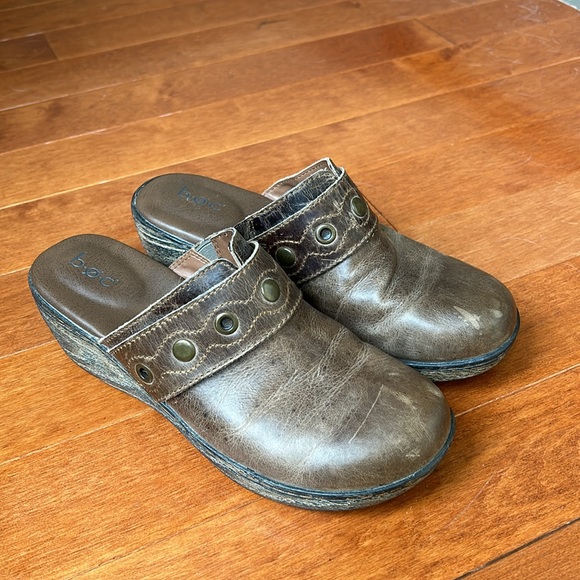 boc | Shoes | Boc Born Light Brown Leather Clogs Size 9m | Poshmark
